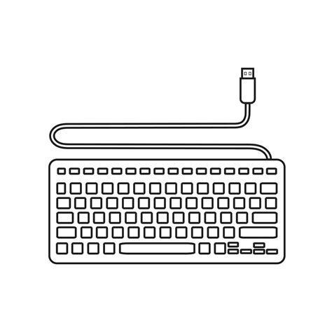 Keyboard Vector Icon Keyboard Linear Sign Computer Keyboard Icon Eps 10 Clavier Flat Symbol
