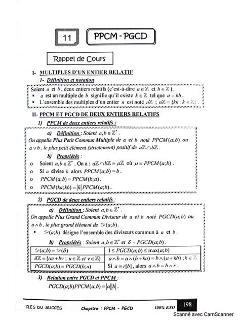 Ppcm Pgcd Pdf