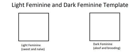 Light Feminine And Dark Feminine Template By Tara012 On Deviantart