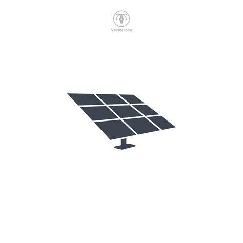 Solar Panel Icon Symbol Vector Illustration Isolated On White