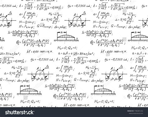 Physics Seamless Pattern Equations Figures Schemes Stock Vector Royalty Free 1786081232