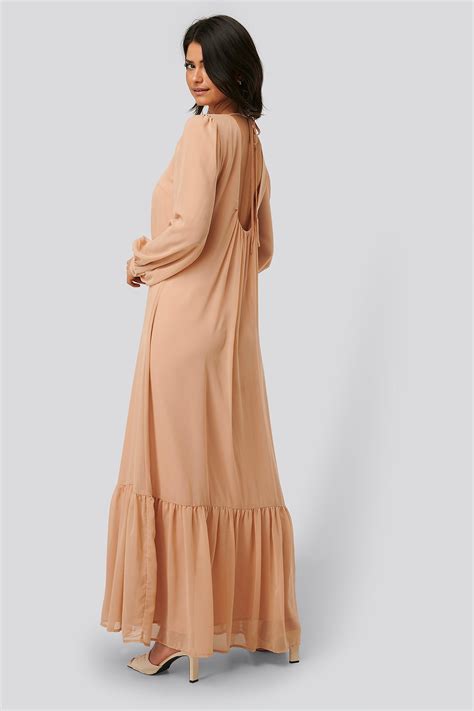 Open Back Maxi Dress Black Na