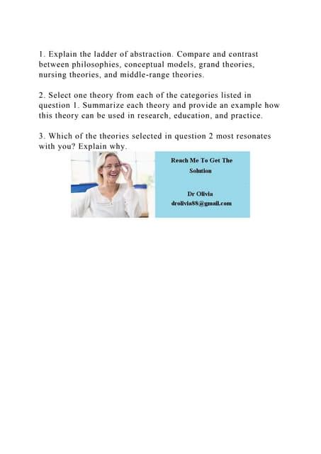 1 explain the ladder of abstraction compare and contrast between p docx