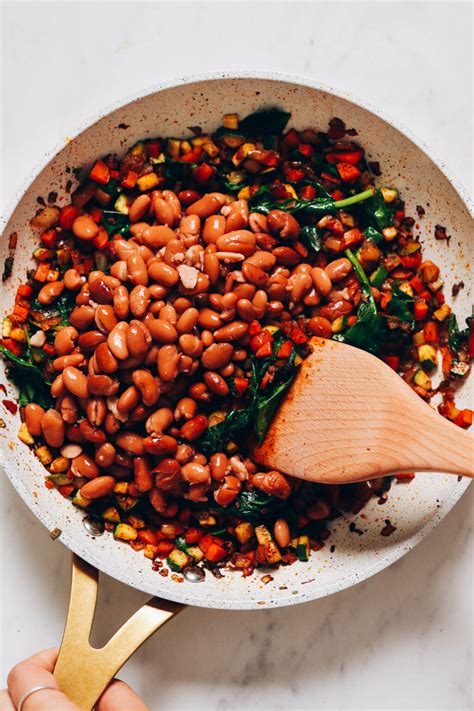 Pinto Bean And Veggie Green Enchilada Bake Minimalist Baker Recipes