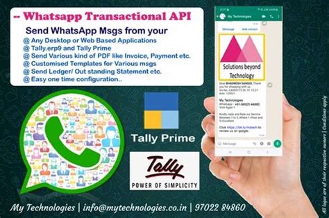 whatsapp transactional api at best price in thane by my technologies id 2851074522488