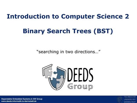 Ppt Introduction To Computer Science 2 Binary Search Trees Bst
