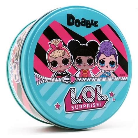 BLANC Jeu de Cartes Dobble avec Boîte en Fer Styles Pièces Amusant Famille