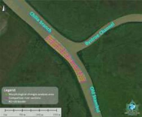 morphological comparative analysis area location the recorded riverbed