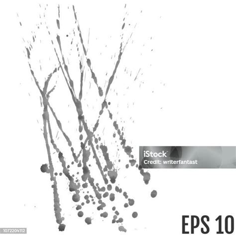 회색 페인트 잉크는 물보라 흰색 배경에 고립 벡터 표시가입니다 도 말 고 많아요입니다 그런 지 잉크 얼룩 검은색에 대한 스톡 벡터 아트 및 기타 이미지 Istock