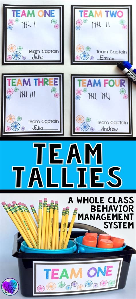 Behavior Management System For The Whole Class Table Tallies