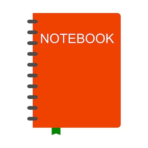 Premium Vector Orange Notebook Icon Isolated On White Background