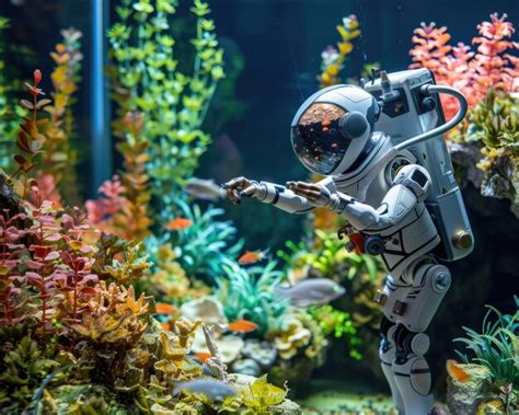 Premium Photo A Man In A Futuristic Space Suit Stands