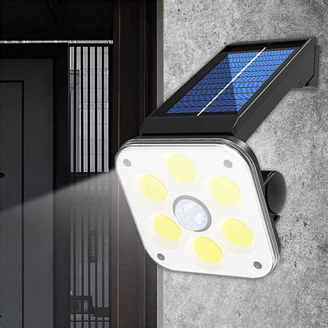St Helens Black Solar Powered Outdoor Security Light With PIR Homebase