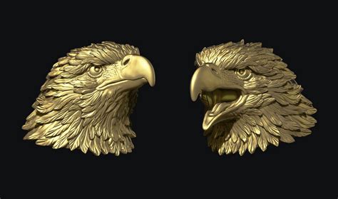 Stl File Detailed Eagle Heads 🦅・3d Printer Model To Download・cults