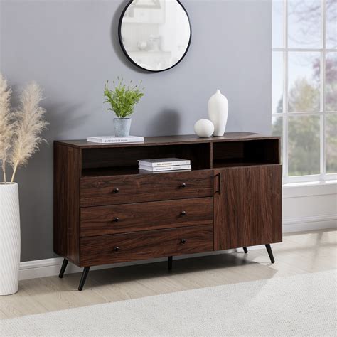 LANTRO JS Century Modern 3 Drawer Sideboard Walmart