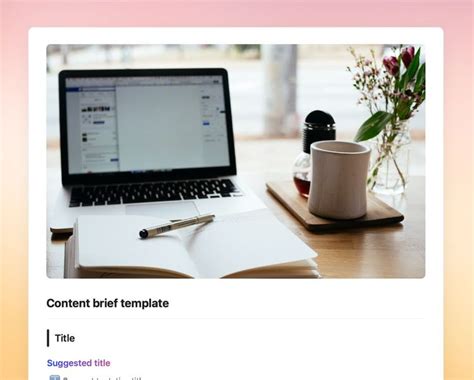 Content Brief Free Craft Template