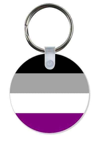 Asexual Pride Flag Lgbt Key Circle Stickers Magnet Wacky Print