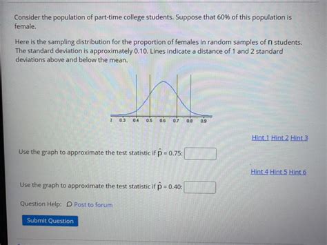 Solved Consider The Population Of Part Time College
