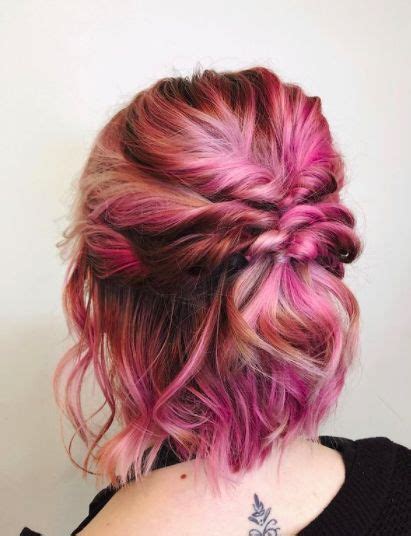 44 Incredibly Chic Updo Ideas For Short Hair Short Hair Up Easy Hair Updos Short Hair Updo