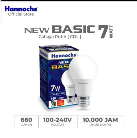 Lampu Led Hannochs Basic W Watt Cahaya Putih K Garansi Tahun Resmi Hannochs Indonesia