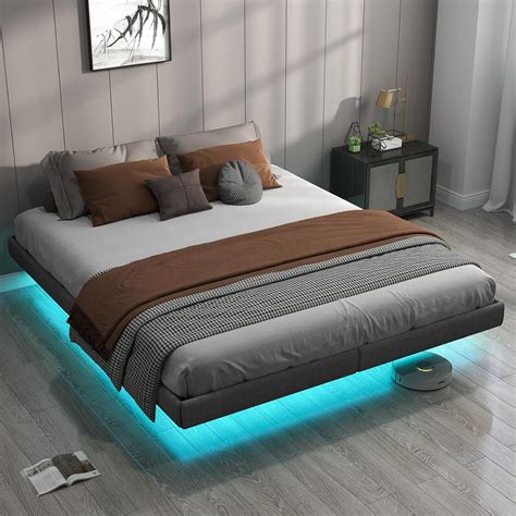 Zhizenl Floating Bed Frame King King Size Bed Frame With