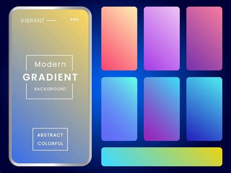 어둠에 아름 다운 부드러운 색상 추상 그라디언트 배경 프리미엄 벡터