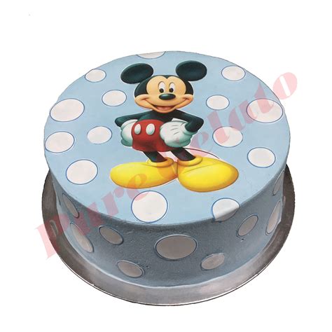 Smooth Pale Blue Cream Double Stack Mickey Mouse Scandots Pure