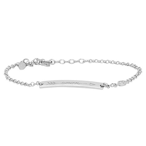 Bracciale In Argento Con Targhetta ORO CO Luxury Zone