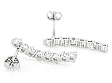 White Cubic Zirconia Rhodium Over Sterling Silver Earrings 288ctw