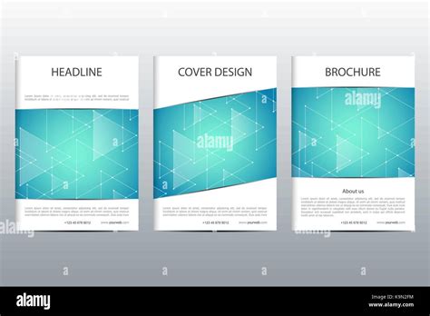 Abstract Vector Covers Template Set Brochure Layout Design Triangles And Polygonal Background