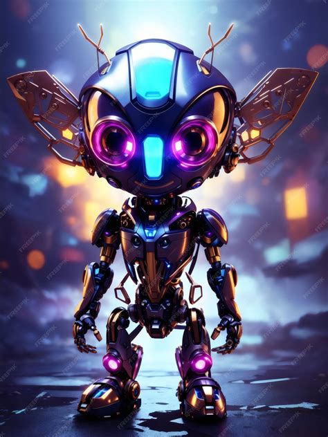 Premium Ai Image A Scene Involving A Fullbody Cuty Ant Robot With An