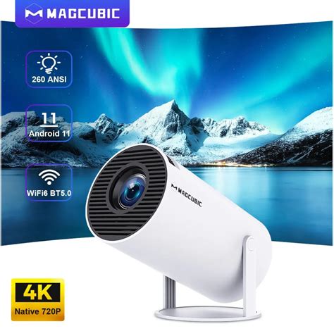 Projector Hy300 Pro 4k Android 11 Dual Wifi 6 260 Ansi Home Cinema