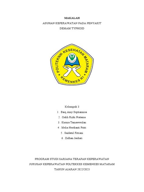 Askep Kmb Typhoid Pdf Kesehatan Holistik Sains And Matematika
