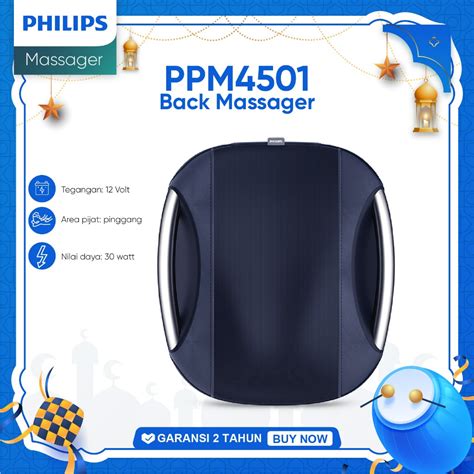Jual Philips Massage PPM4501 Back Waist Pijat Constant Temperature