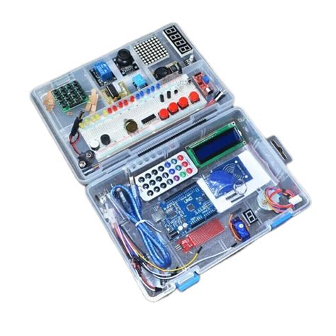 UNO R3 Learning Kit Upgrade RFID Starter Kit Stepper Motor LED Relay Learning Kit With Box