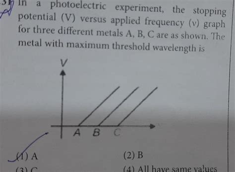 Answered A Photoelectric Experiment The Stopping Potential V Versus