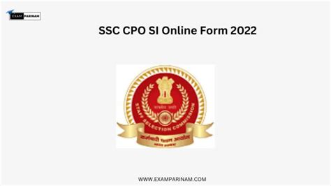 Ssc Cpo Si Online Form 2022 Ssc Cpo Si Result 2022
