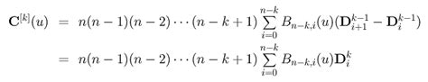 Derivatives Of A Bézier Curve