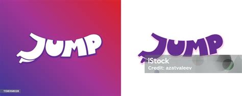 단어 만화 스타일을 뛰어 문자 J 점프 남자 바디 실루엣 게임 회사 또는 스포츠 서비스 조판 디자인에 대 한 회사 기호입니다 텍스트 스포츠 글꼴 벡터 일러스트 0명에 대한