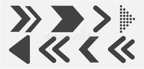 Black Arrows Set On White Background Arrow Cursor Icon Stock Vector Illustration Of Marker