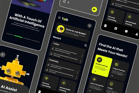 Talk Ai Chatbot Mobile App On Yellow Images Creative Store 133638
