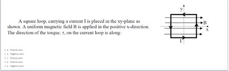 Solved B A Square Loop Carrying A Current I Is Placed In Chegg