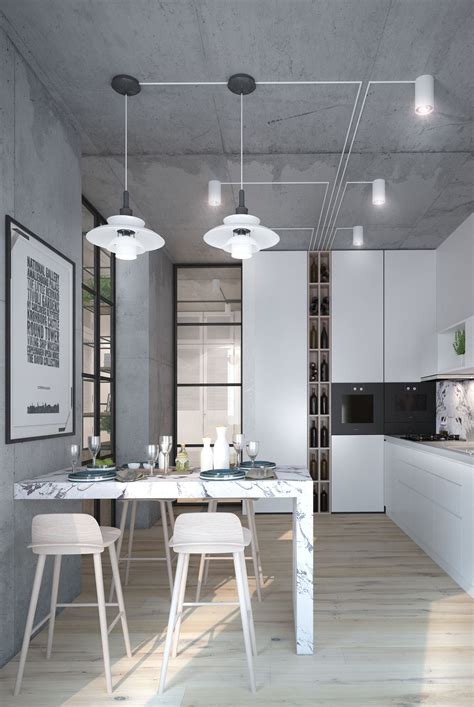 213 Apartment Concrete Interiors Small Kitchen Makeovers Interior