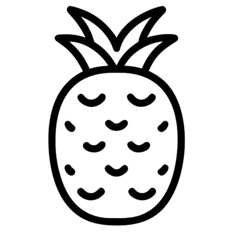 Premium Vector Pineapple Icon Outline