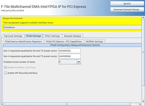 PCIe Configuration Debug And Extension Options