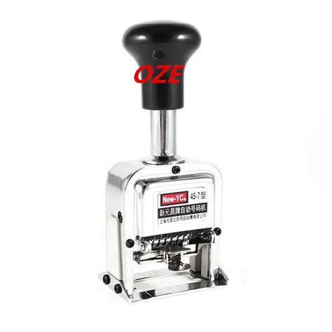 1pcs Silver Tone 7 Number Automatic Numbering Machine In Badge Holder