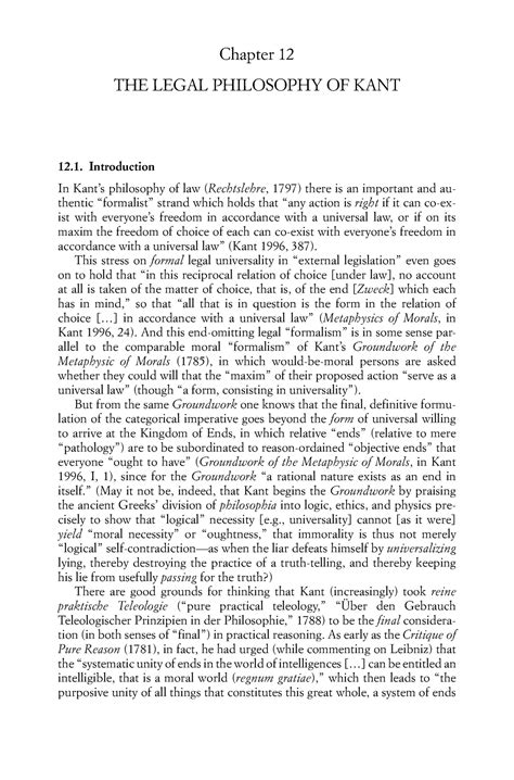 978 90 481 2964 5 20 The Legal Philosophy Of Kant 121 Introduction