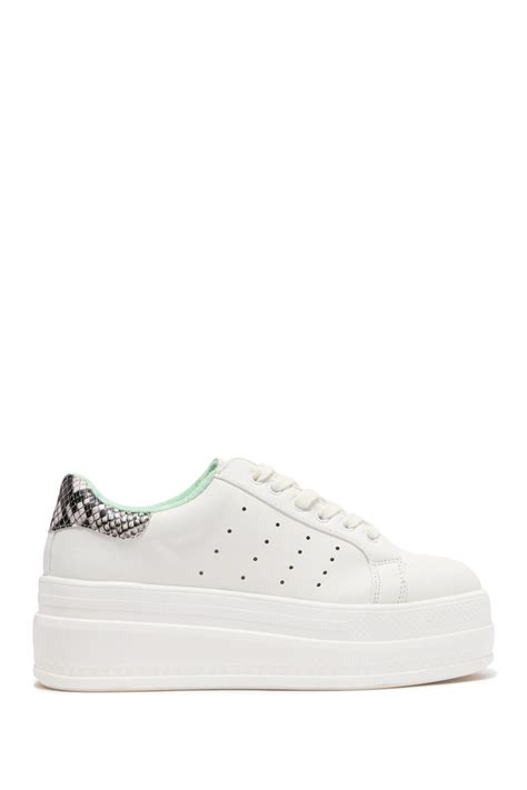 Madden Girl Synthetic Cheers Platform Sneaker In White Lyst