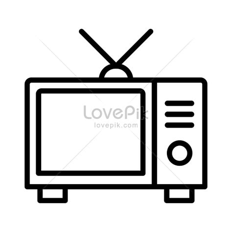 텔레비전 라인 아이콘 Png 일러스트 무료 다운로드 Lovepik