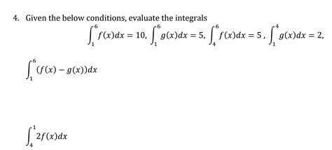 Solved Given The Below Conditions Evaluate The